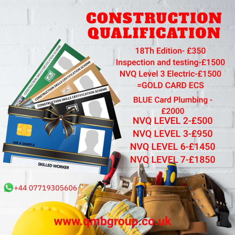 ECS GOLD Card si JIB CSCS Blue (Curs UK)